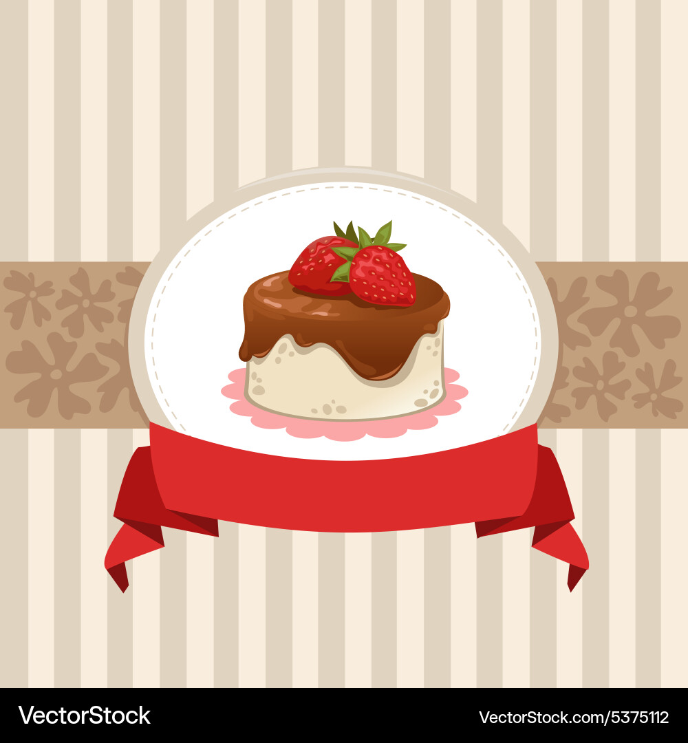 Card design with cupcake Royalty Free Vector Image