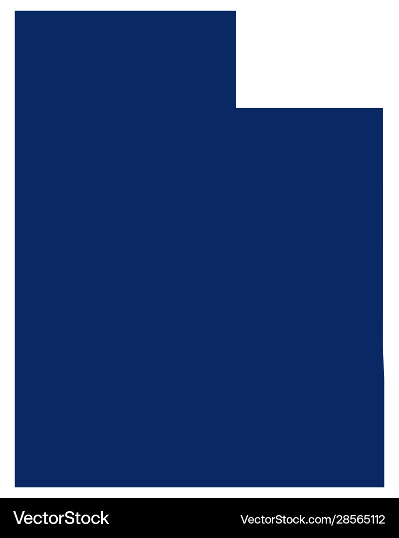 Map utah in blue colour Royalty Free Vector Image