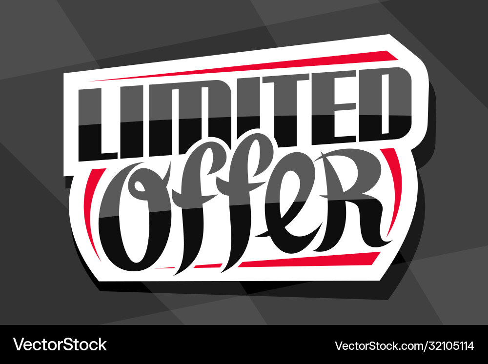 Logo for limited offer Royalty Free Vector Image