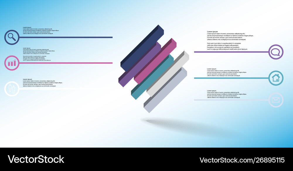 3d infographic template with embossed Royalty Free Vector