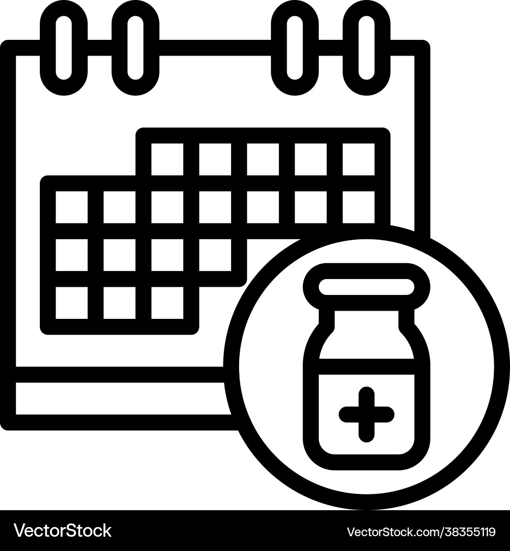 Vaccine appointment icon development Royalty Free Vector