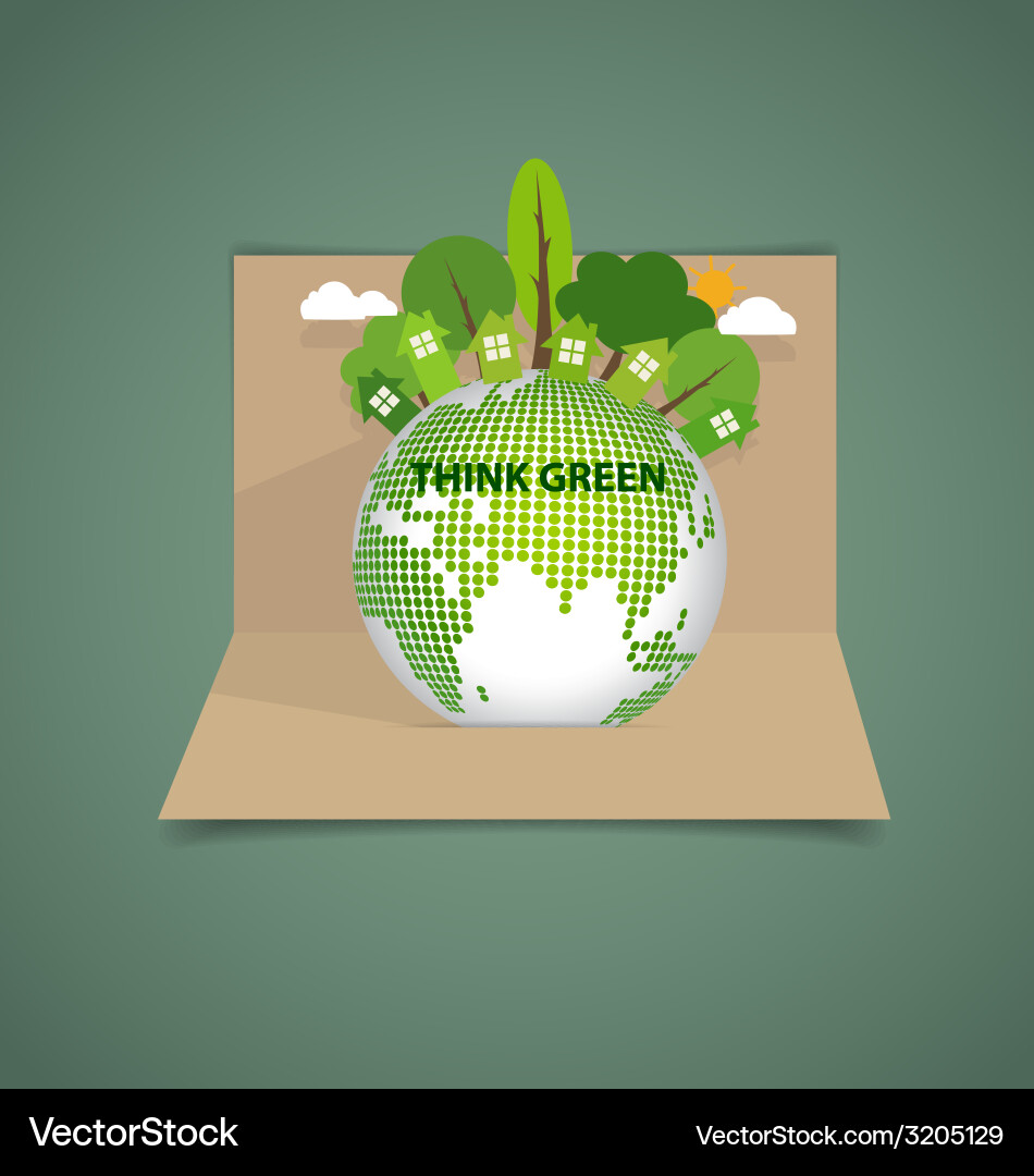 Green eco earth Royalty Free Vector Image - VectorStock
