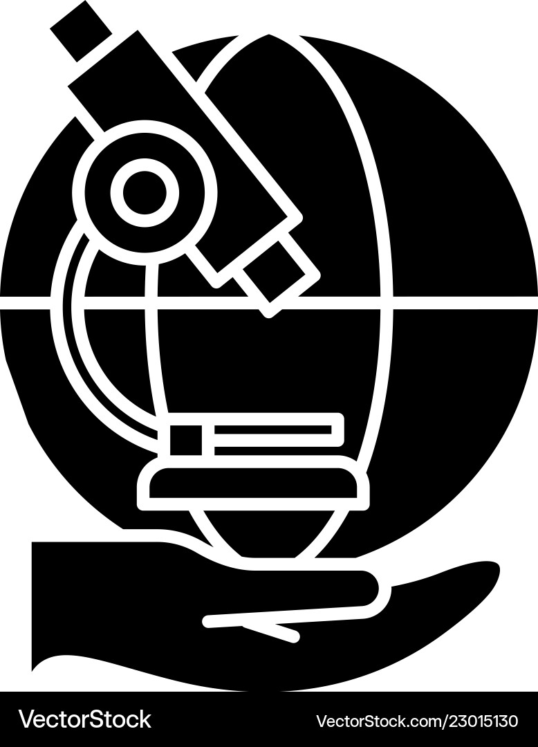 Laboratory research black icon sign Royalty Free Vector