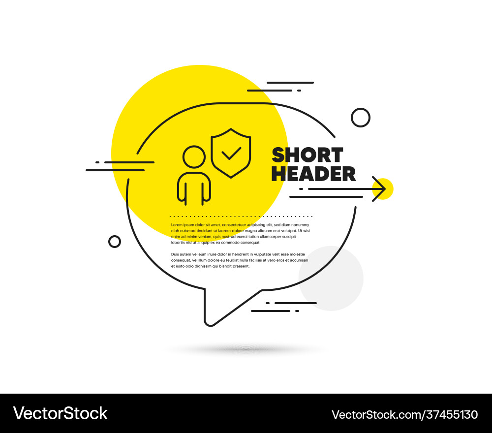 Security shield line icon body guard sign Vector Image