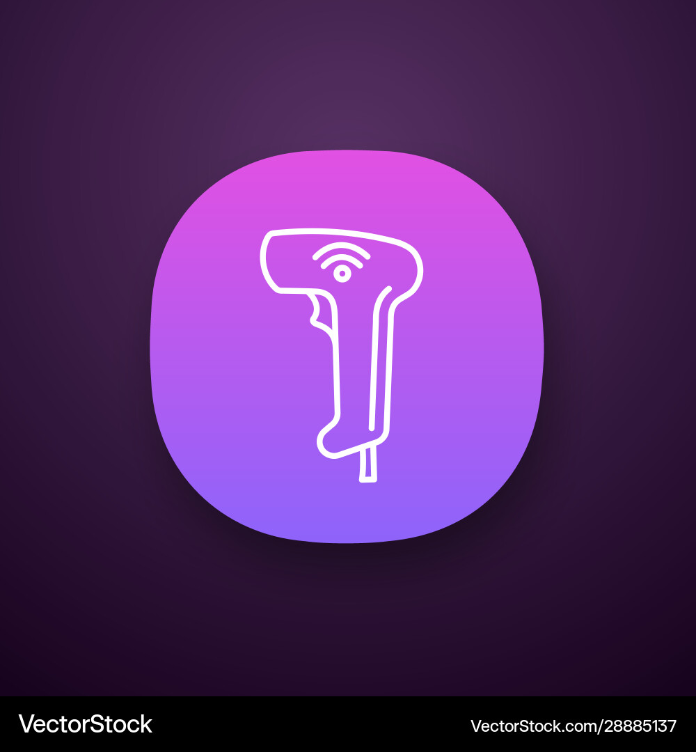 Wireless barcode scanning app icon Royalty Free Vector Image