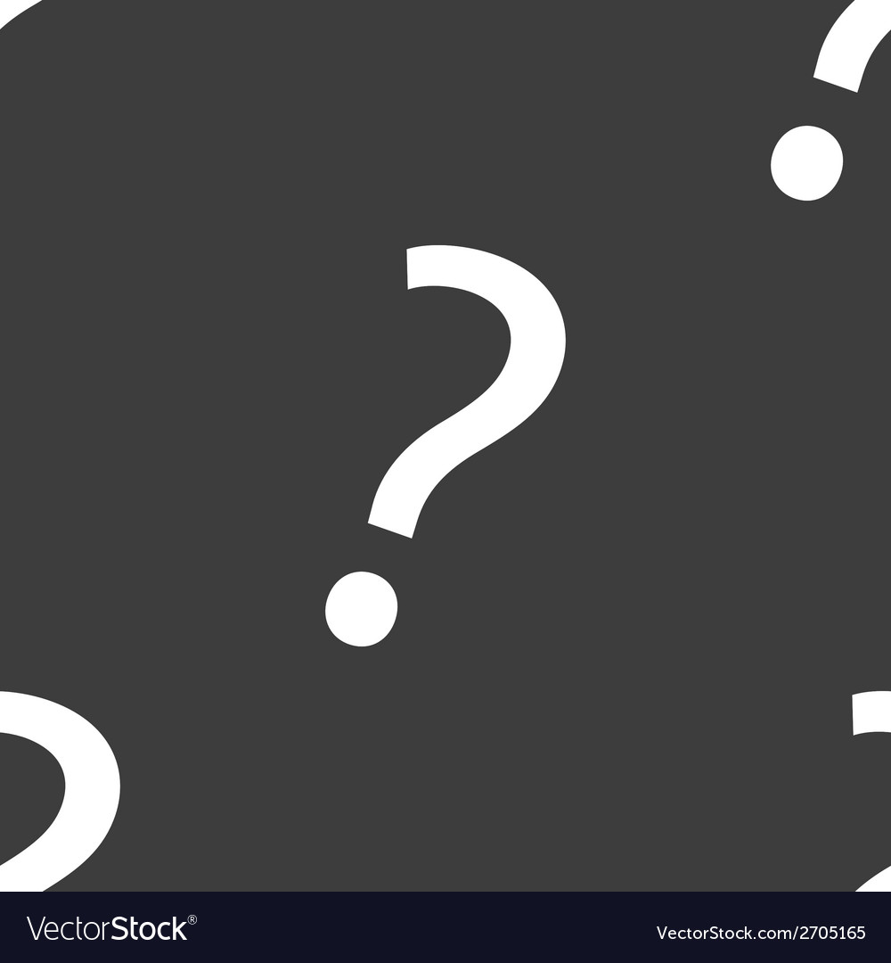 Question mark web icon flat design seamless gray Vector Image Question mark web icon flat design seamless gray Vector Image