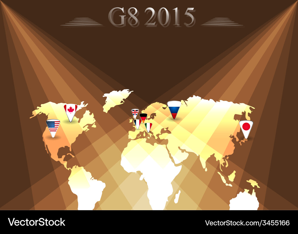 G8 summit infographic Royalty Free Vector Image