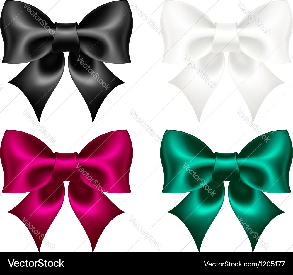 Set of bows Royalty Free Vector Image - VectorStock