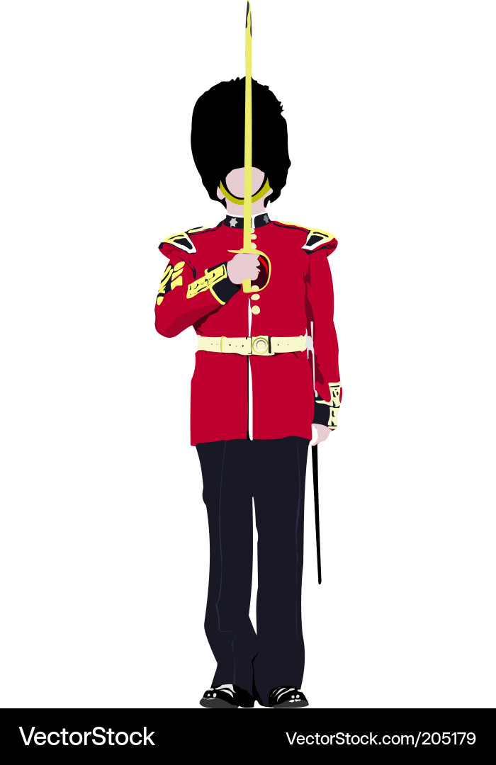 London guard Royalty Free Vector Image - VectorStock