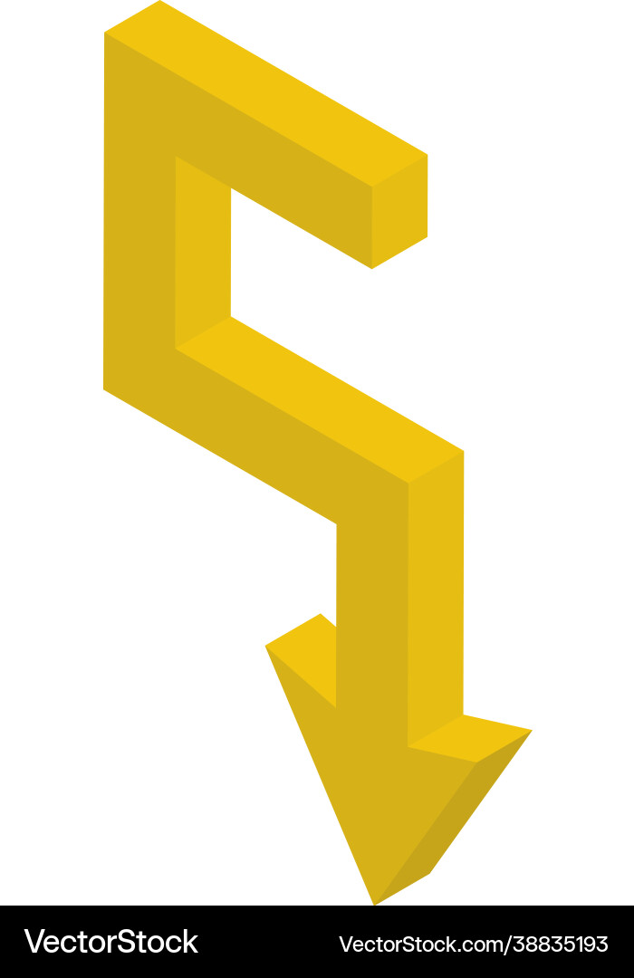 Downward arrow Royalty Free Vector Image - VectorStock