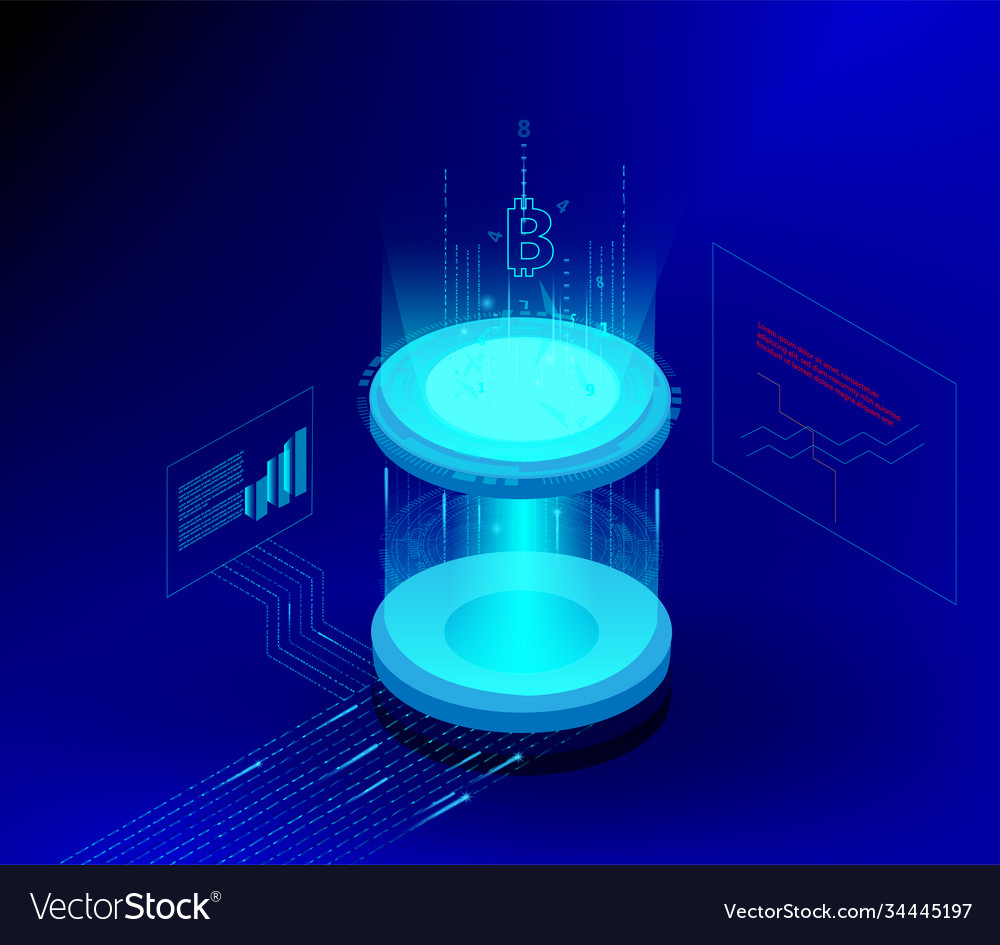 Big data deep learning server digital controls Vector Image