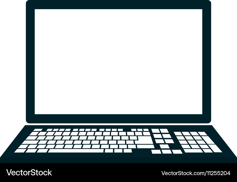 Isolated laptop device design Royalty Free Vector Image