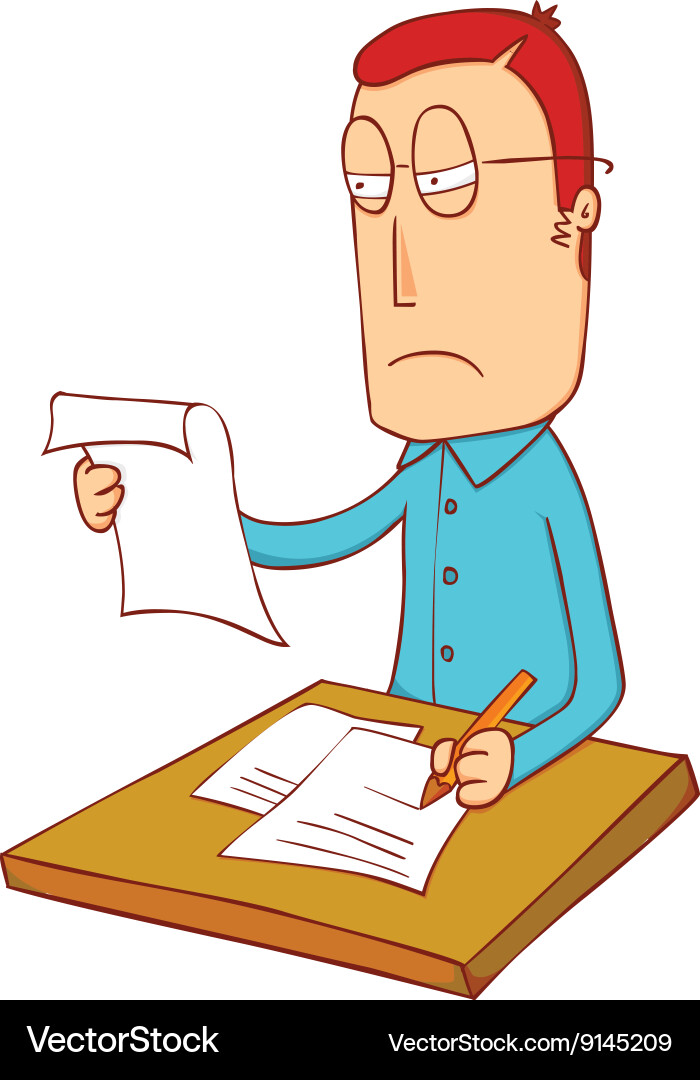 Reviewing some papers Royalty Free Vector Image