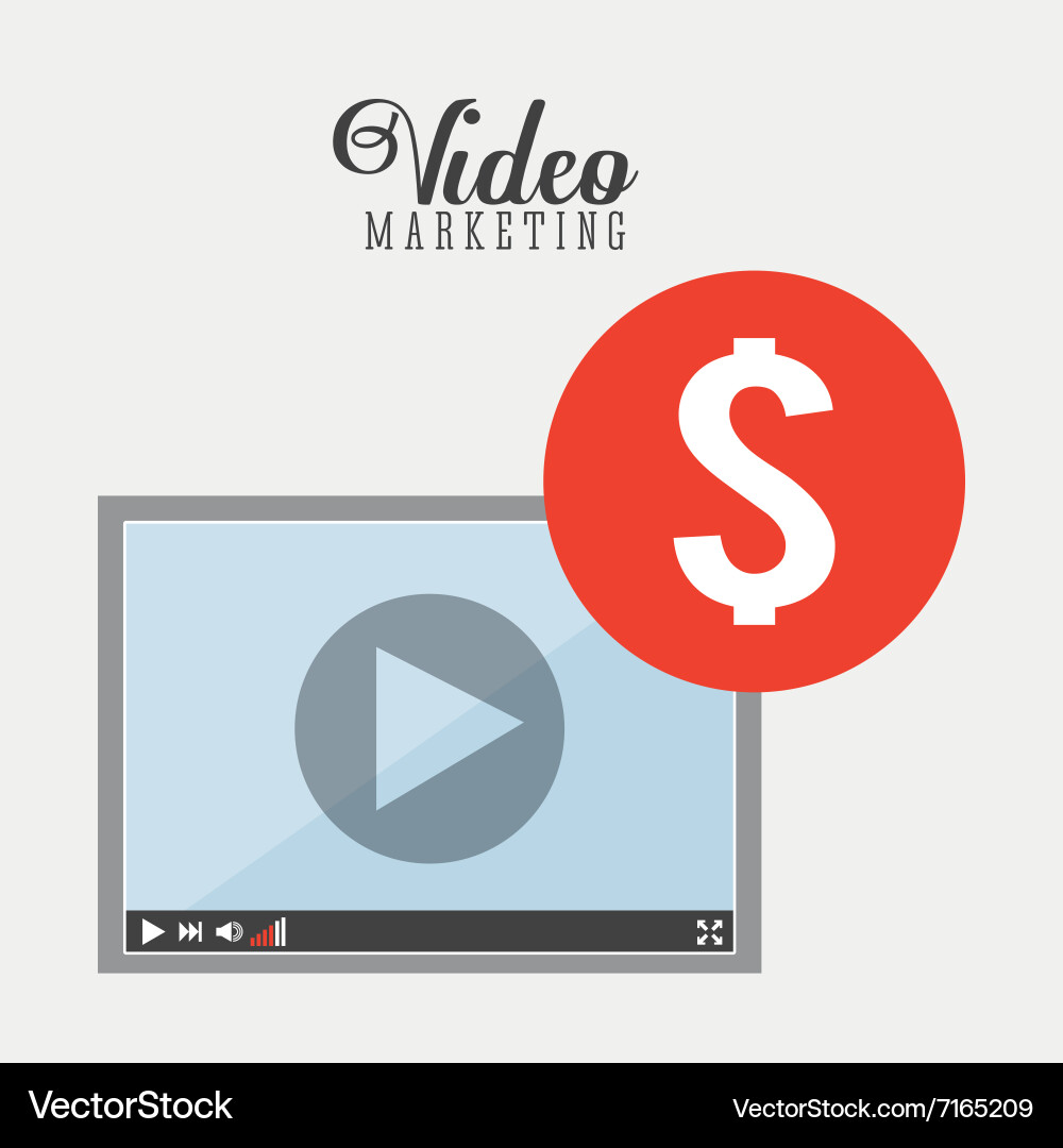 Video marketing design Royalty Free Vector Image