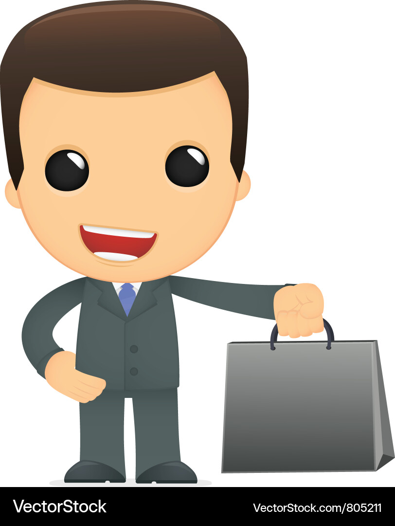 Funny cartoon boss Royalty Free Vector Image - VectorStock