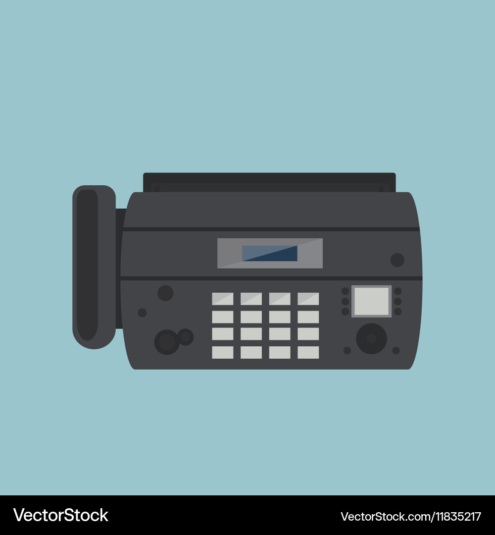 Fax machine Royalty Free Vector Image - VectorStock