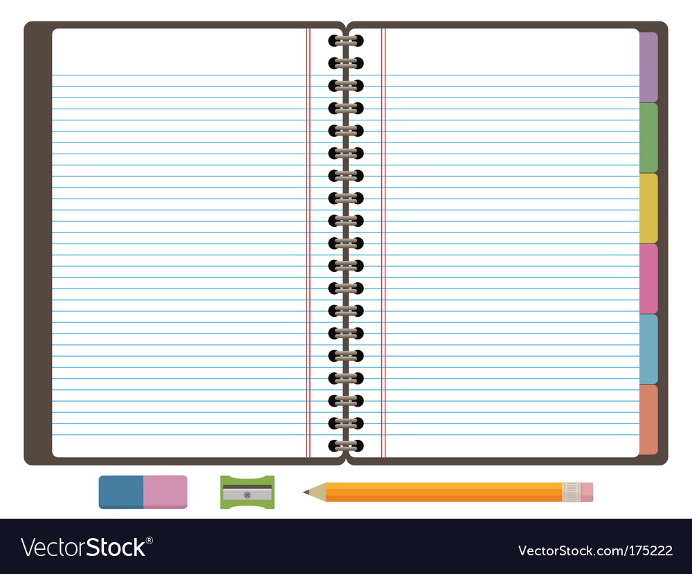 Blank notebook Royalty Free Vector Image - VectorStock