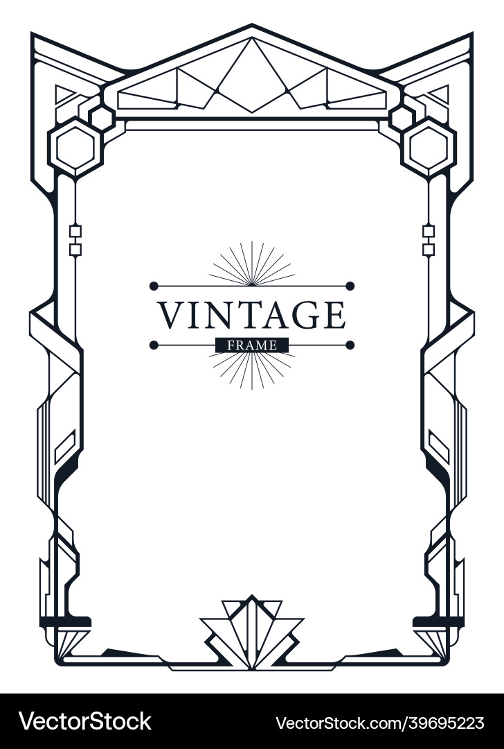 Vintage frame template Royalty Free Vector Image