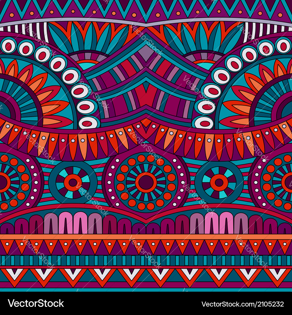 Abstract tribal ethnic background seamless Vector Image