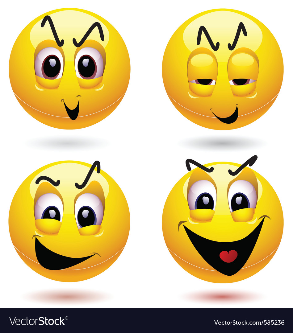 Smiley characters Royalty Free Vector Image - VectorStock