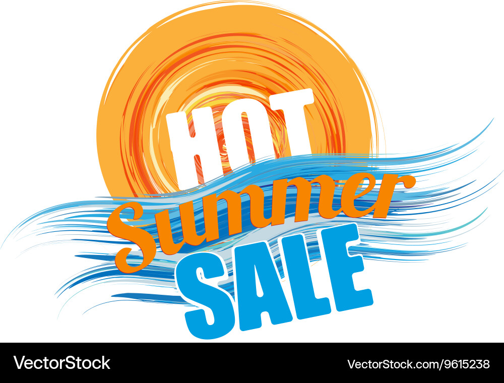 Hot summer sale banner Royalty Free Vector Image