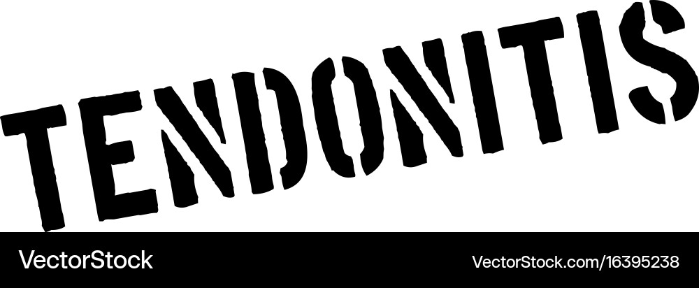 Tendonitis rubber stamp Royalty Free Vector Image