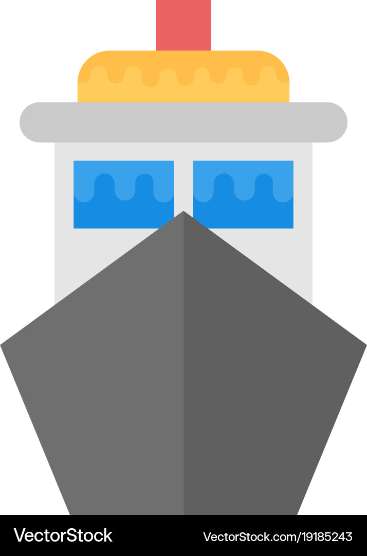 Ship flat icon Royalty Free Vector Image - VectorStock