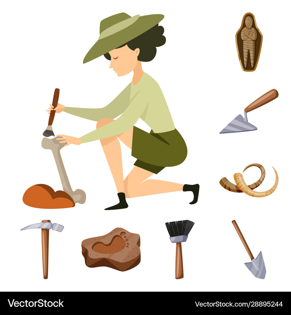 Design archaeology and historical logo Royalty Free Vector