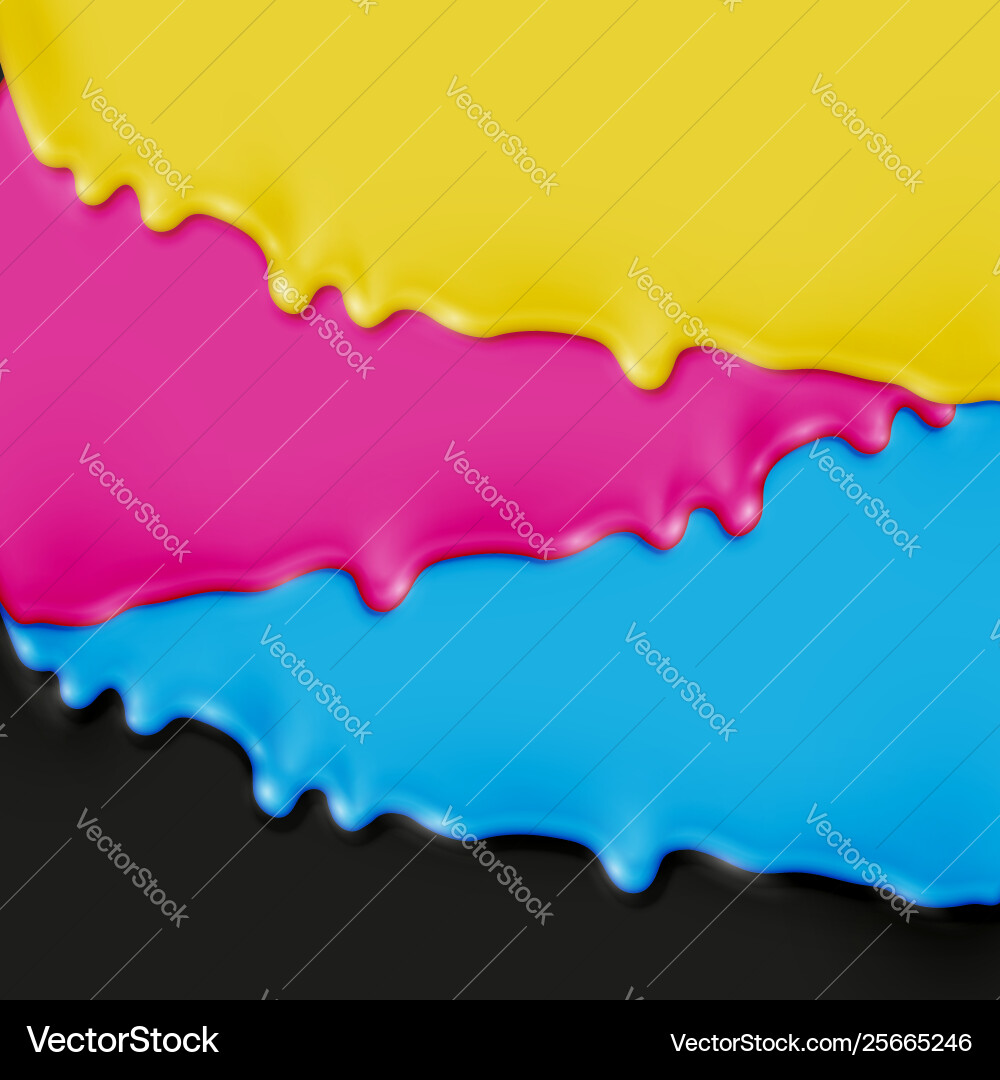 Cmyk realistic paint Royalty Free Vector Image