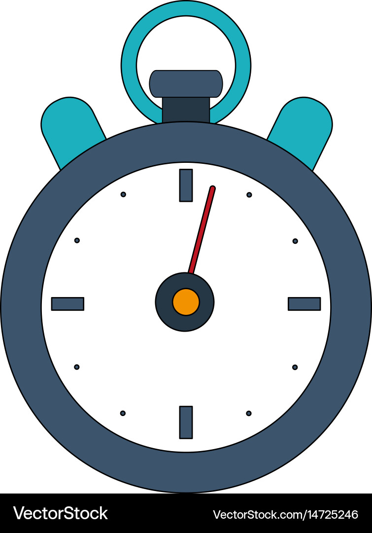 Color image cartoon stopwatch icon Royalty Free Vector Image