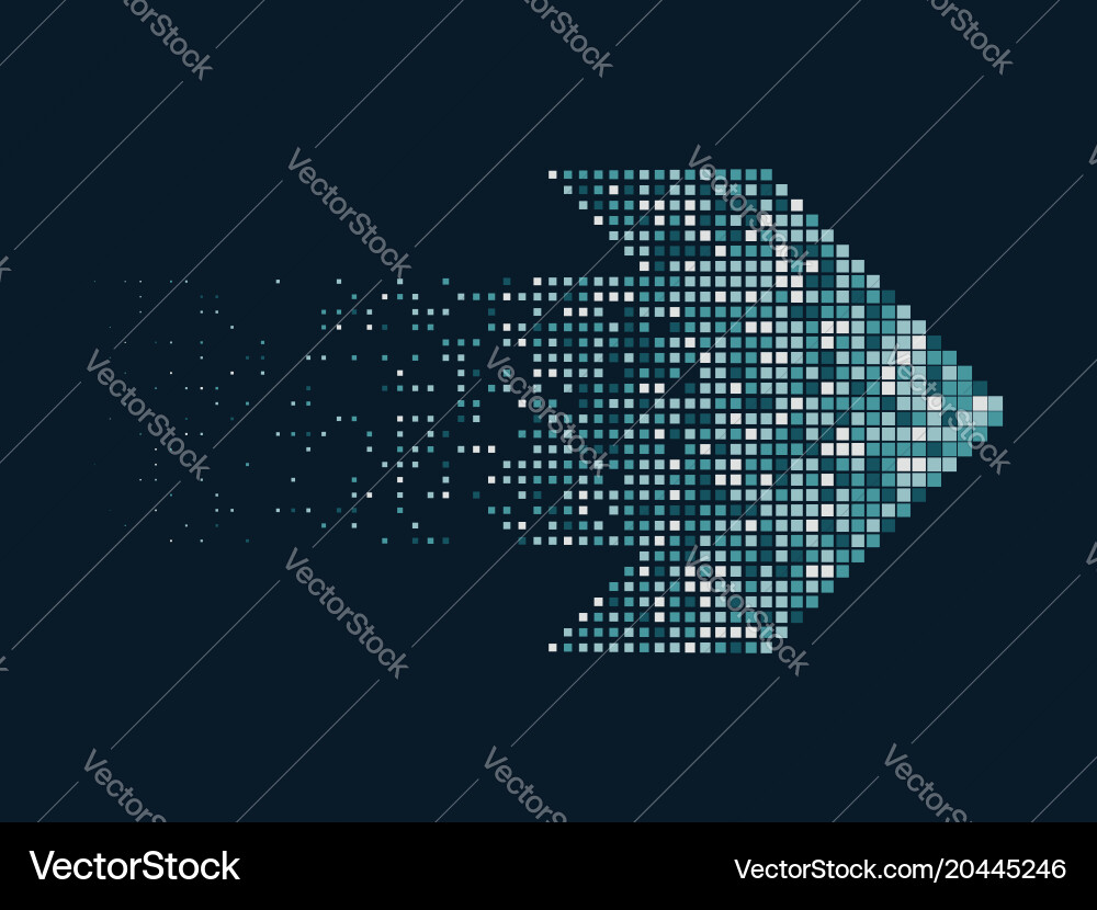 Pixel arrow icon Royalty Free Vector Image - VectorStock