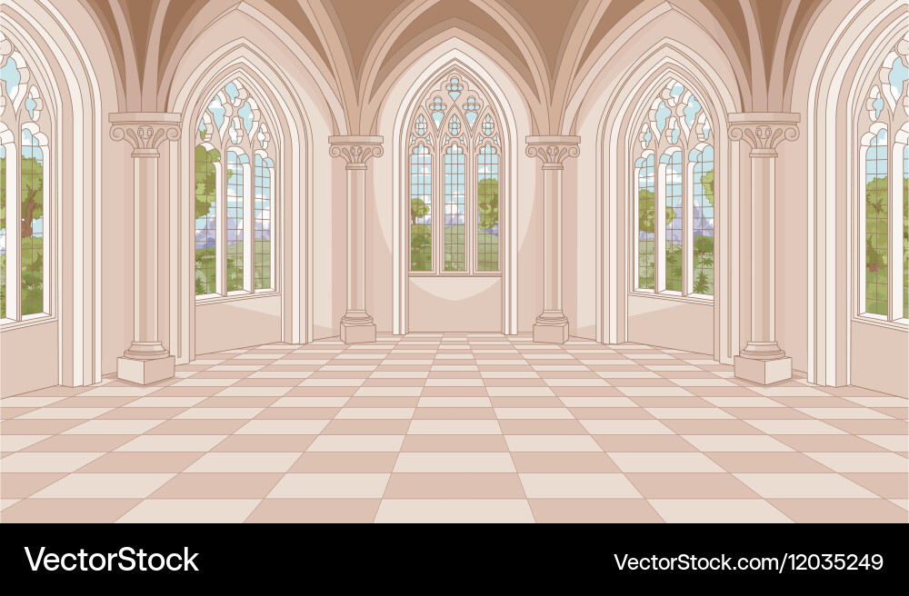 Castle Hall Royalty Free Vector Image - VectorStock