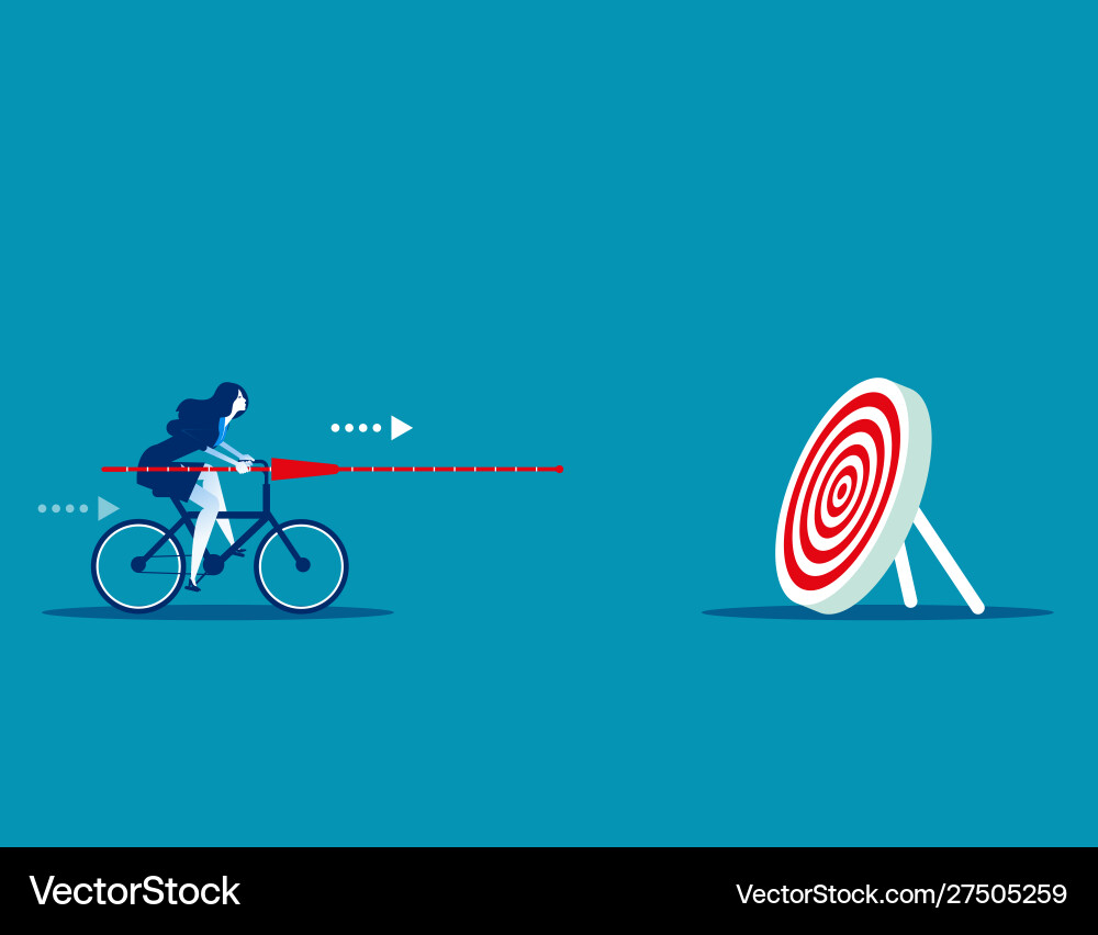 Manager determination and target concept business Vector Image