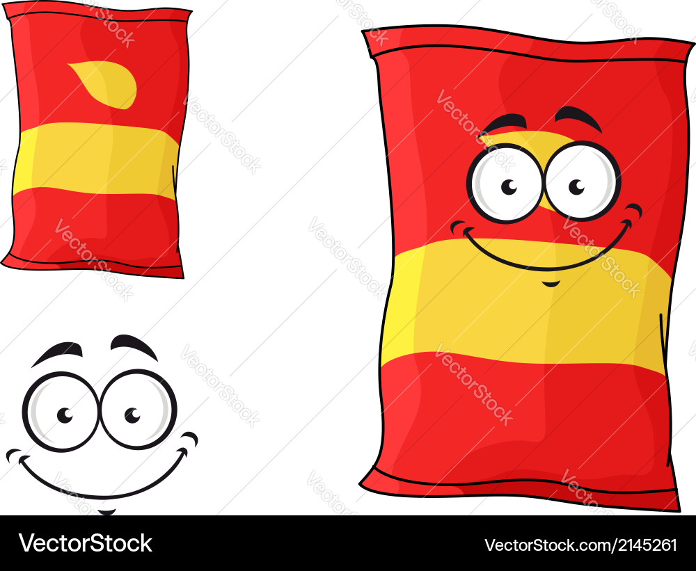 Packet of chips or crisps Royalty Free Vector Image