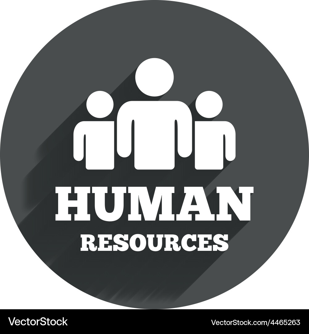 Human resources sign icon HR symbol Royalty Free Vector