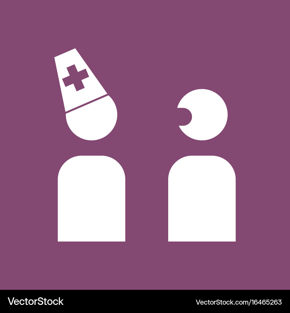 Icon doctor and patient Royalty Free Vector Image