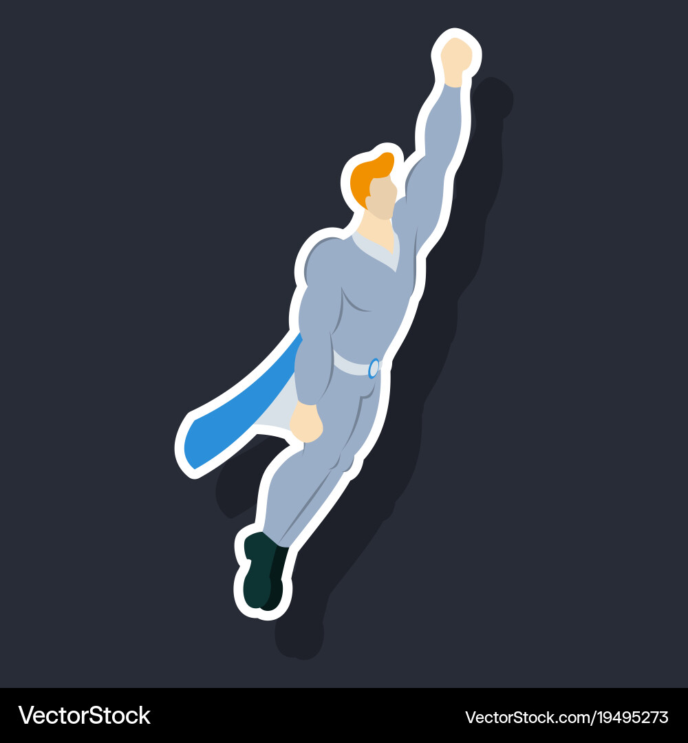 Superhero cartoon icon with superman Royalty Free Vector