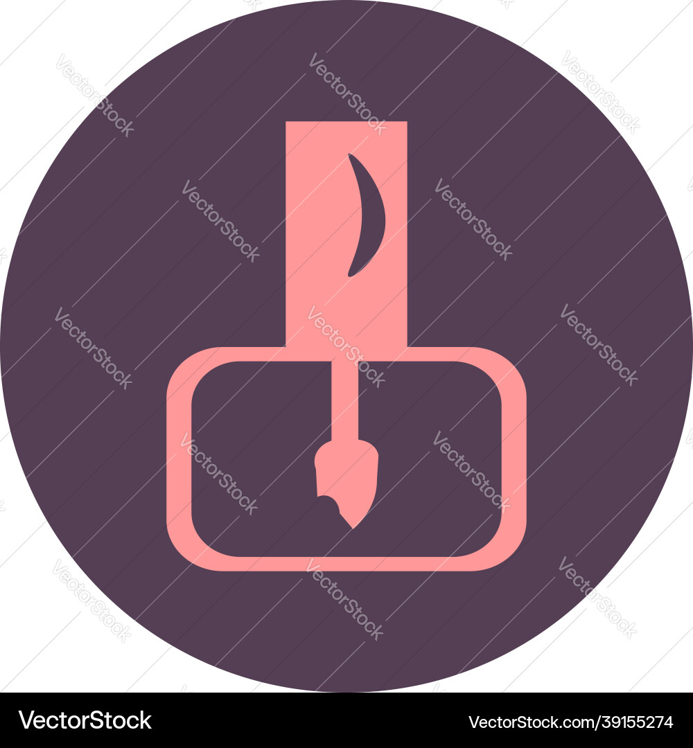 Clear nail polish icon on white background Vector Image