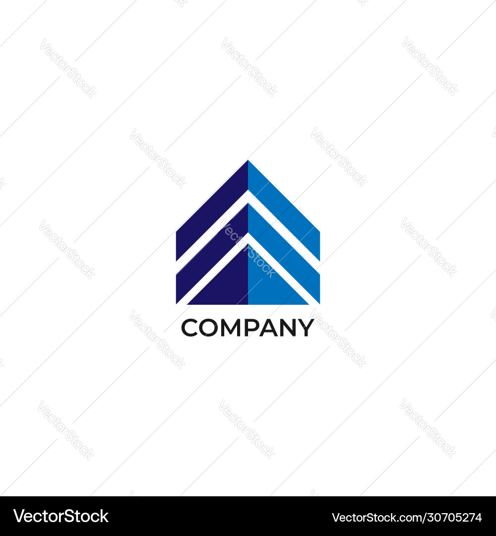 Up arrows building icon isolated on white Vector Image