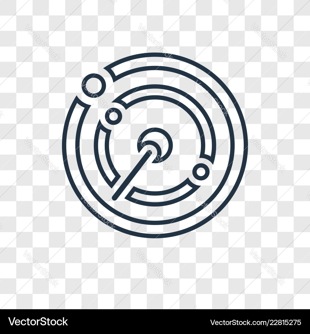 Radar detection concept linear icon isolated Vector Image
