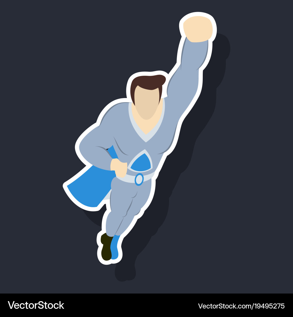 Superhero cartoon icon with superman Royalty Free Vector
