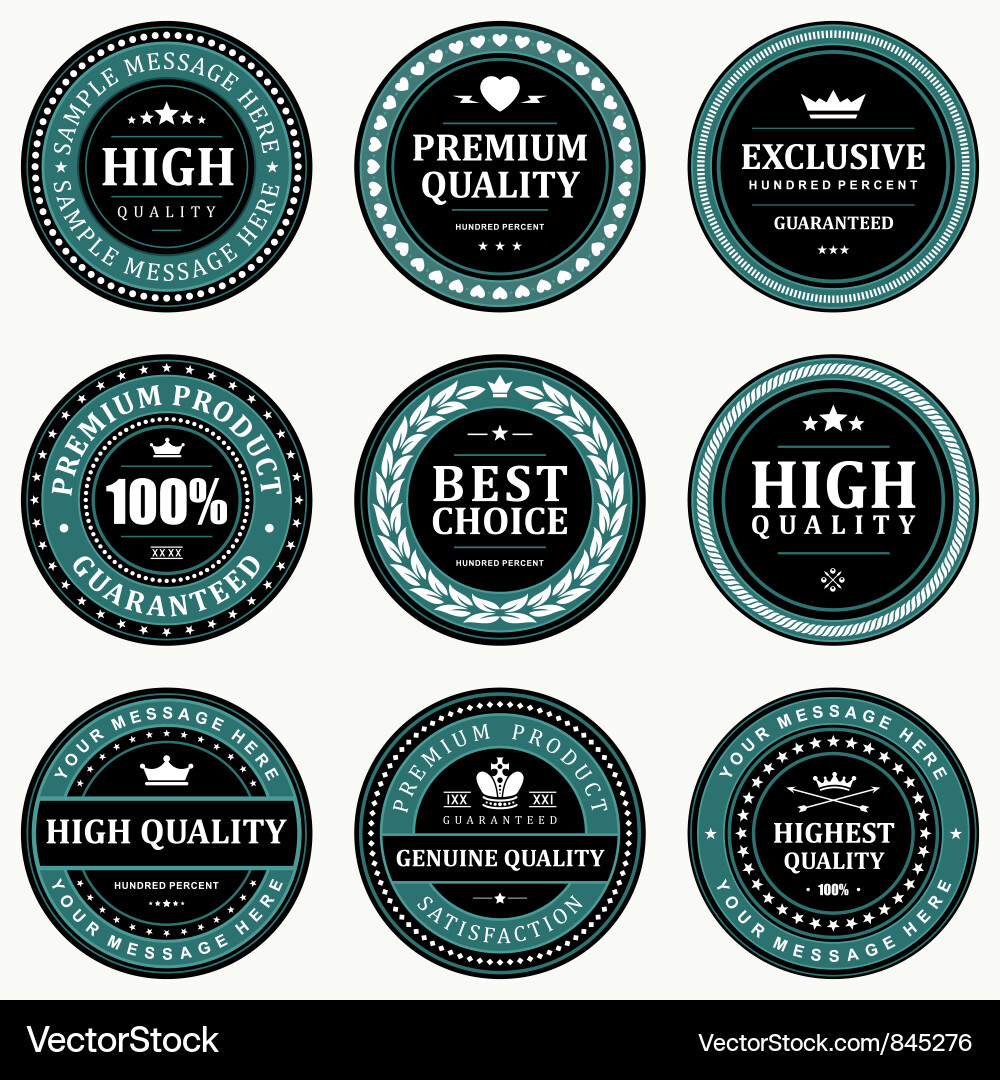 Vintage stickers and labels Royalty Free Vector Image