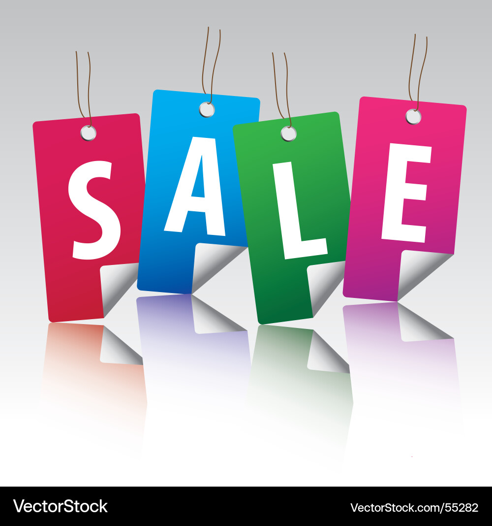 Sale signs Royalty Free Vector Image - VectorStock