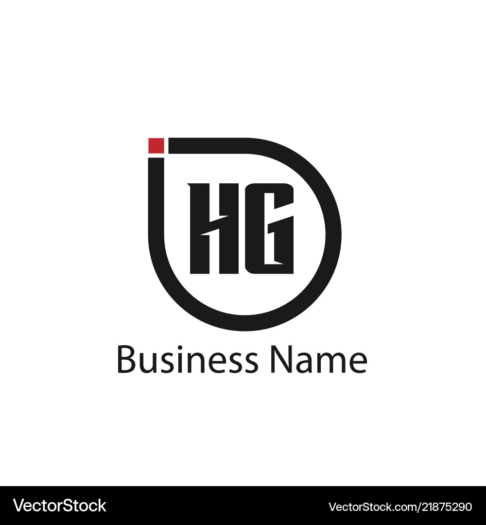 Initial letter hg logo template design Royalty Free Vector