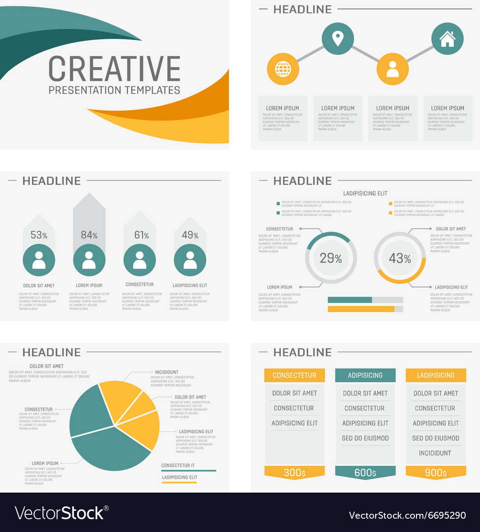 Template for multipurpose presentation Royalty Free Vector
