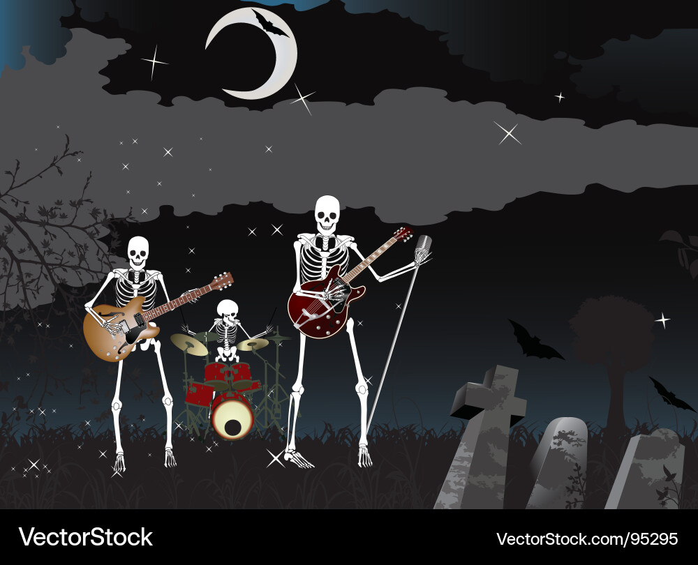 Skeleton band Royalty Free Vector Image - VectorStock