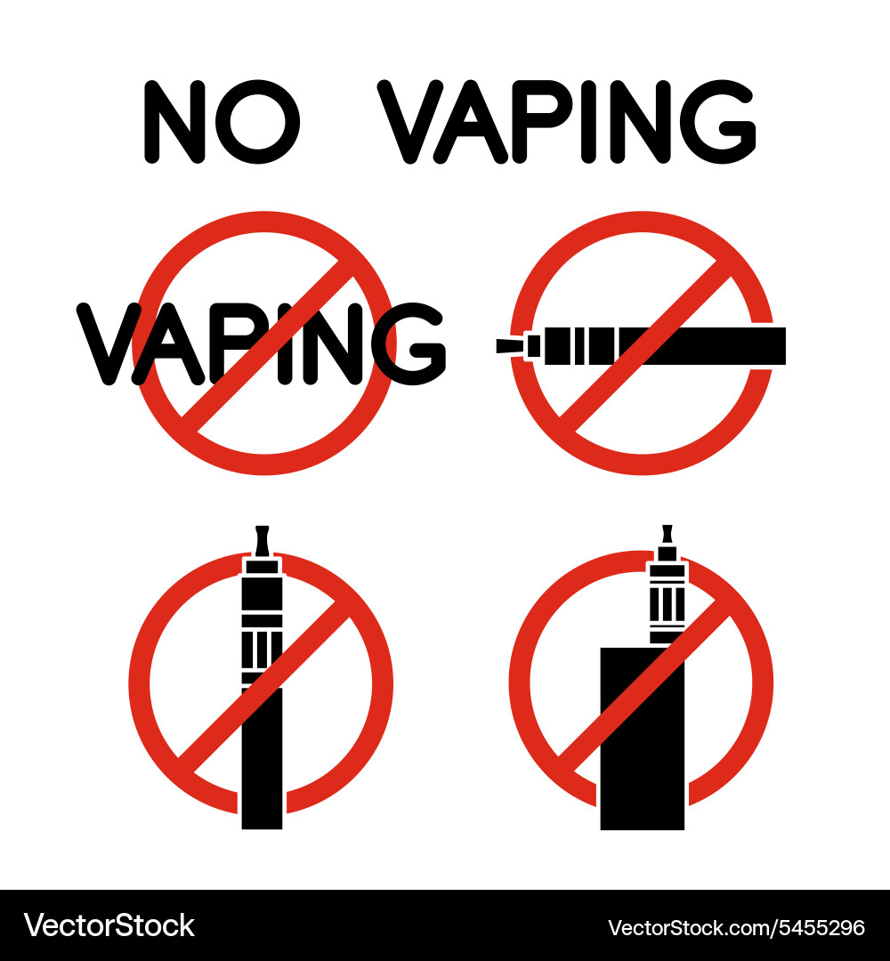 No vape icons Royalty Free Vector Image - VectorStock