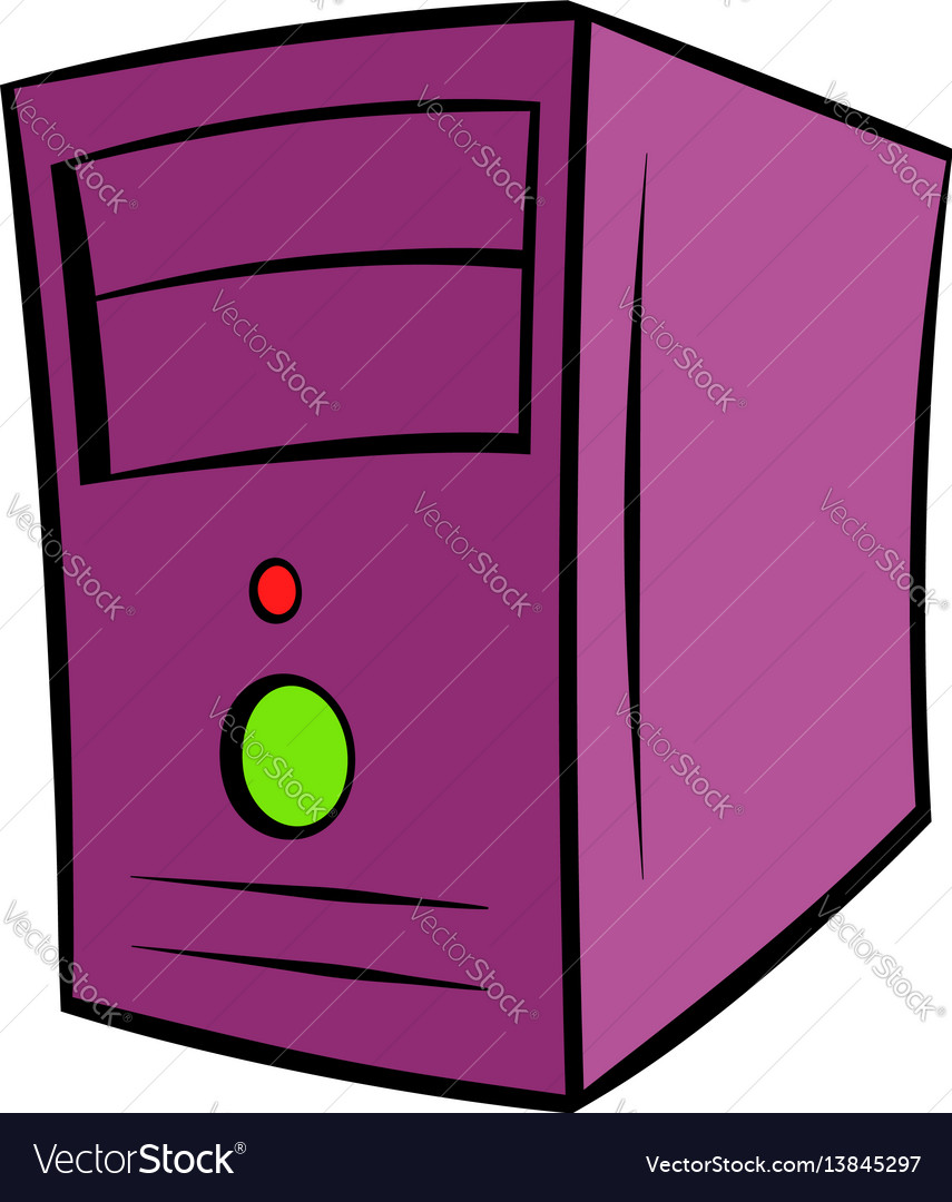Computer system unit icon cartoon Royalty Free Vector Image Computer system unit icon cartoon Royalty Free Vector Image