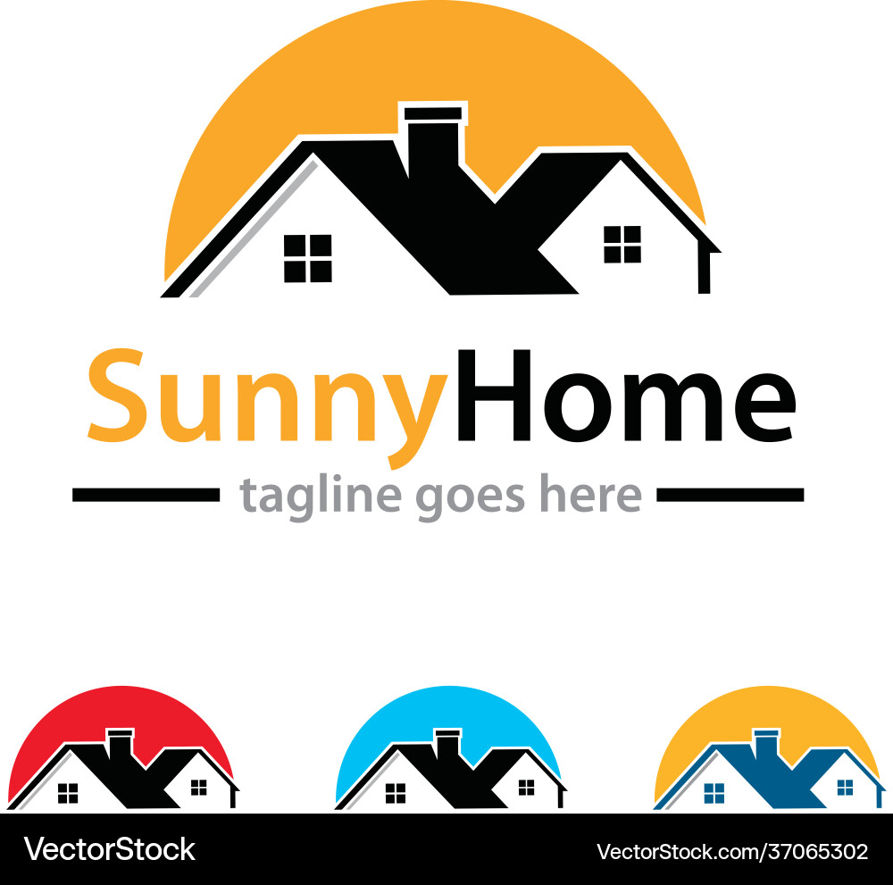 House logo template design Royalty Free Vector Image