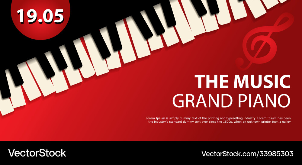 Horizontal flyer music background concept Vector Image